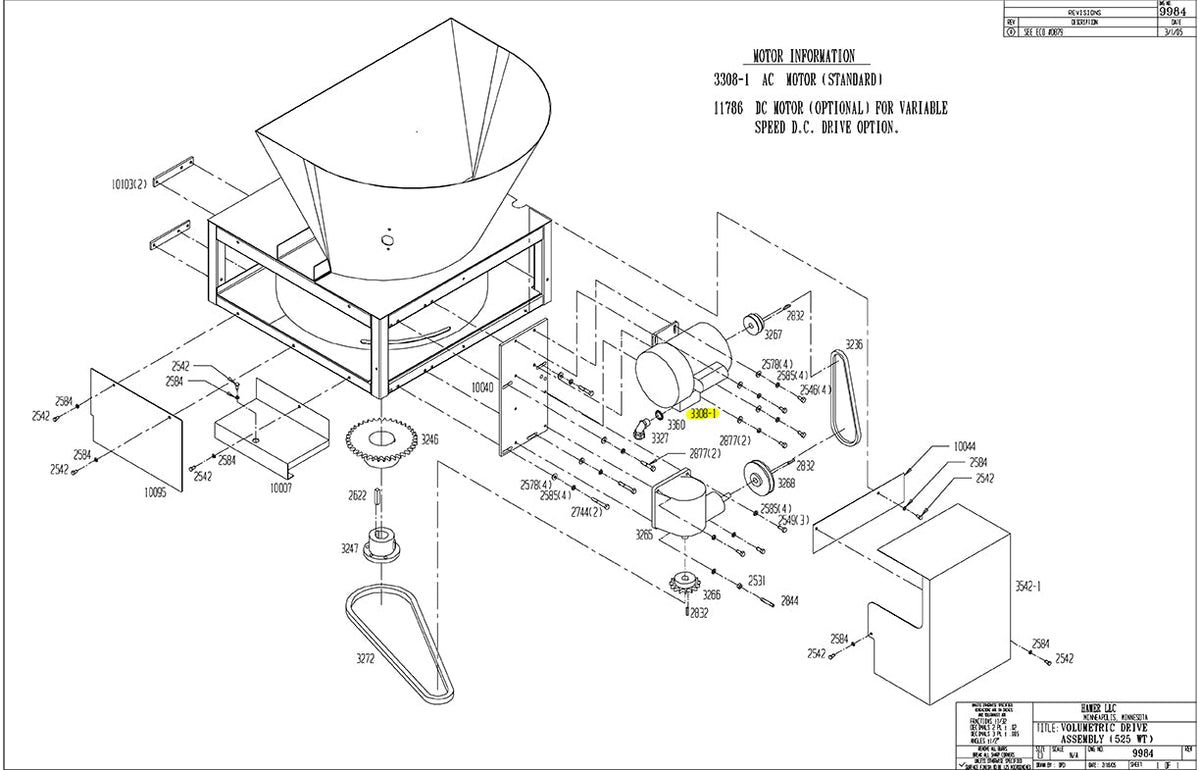 HAM-3308-1 | Film Feed Drum Motor – Automatic ICE™ Systems